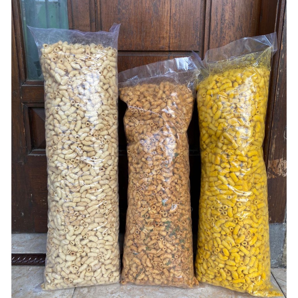 1kg BANTET MACARONI SPICY PIPE ORIGINAL CORN ORANGE LEAF | Falka Snack ...