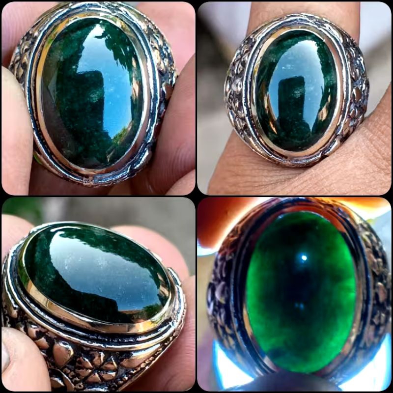 HIJAU Natural No Treatment Giok Nabire Original Papua/Dark Green ...