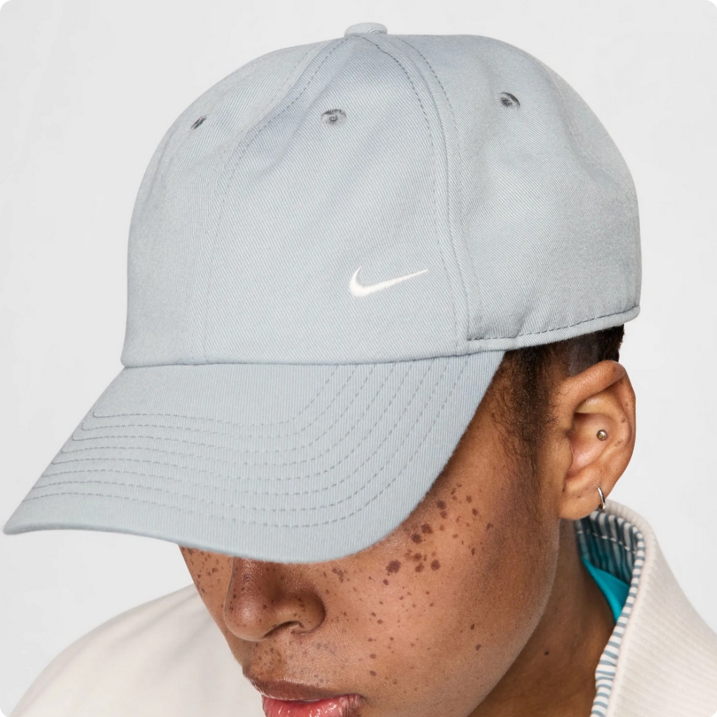 Fz5698-002 Unisex Nike Club Unstructured Cap Light Gray Abu Sail Topi ...