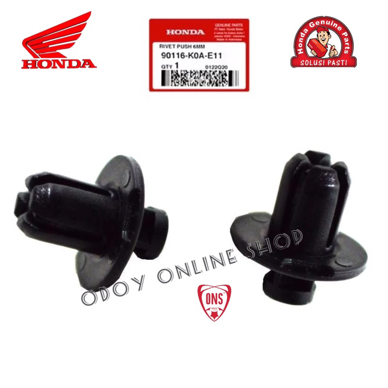 6mm push rivet honda Scoopy new K2F-Beat K1A-Genio button clip rivet ...