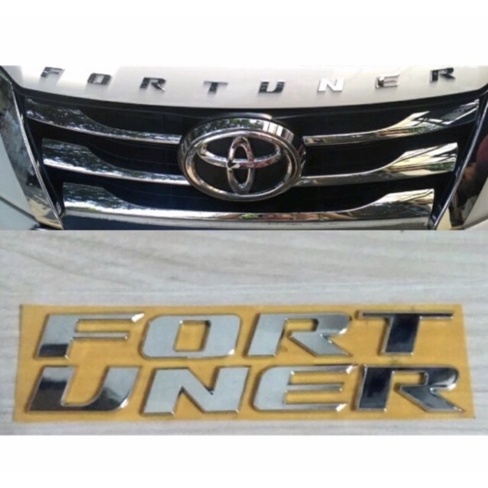 MESIN Fortuner Engine Hood Letter Emblem Toyota Fortuner Engine Hood ...