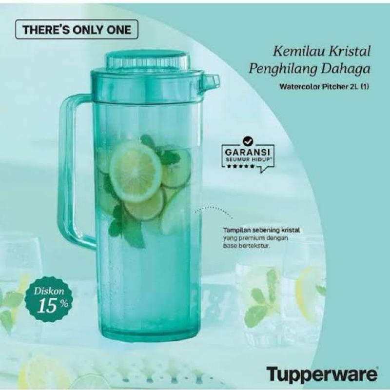 Original tupperware watercolor pitcher crystal teapot | Shopee Singapore