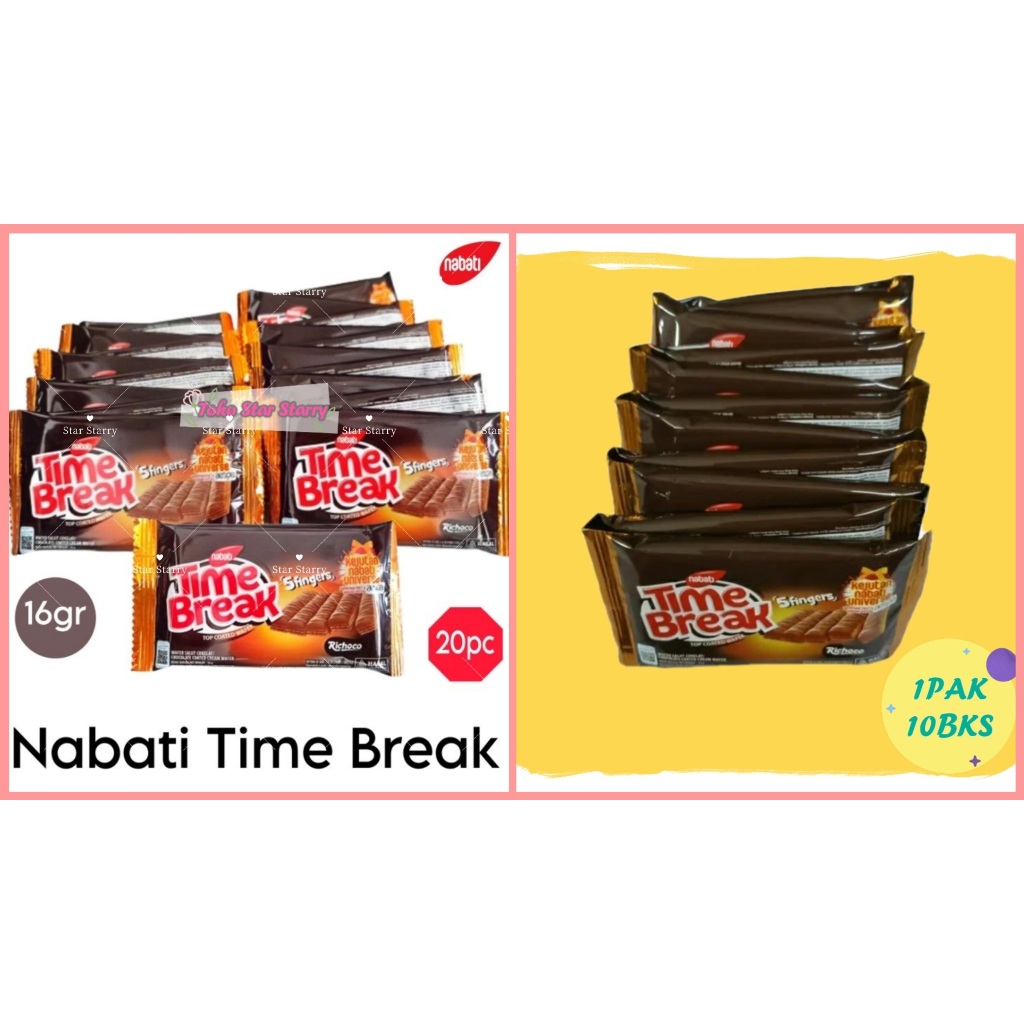 [Per Pack] NABATI TIME BREAK CHOCOLATE / TIME BREAK BISCUITS 5FINGERS ...