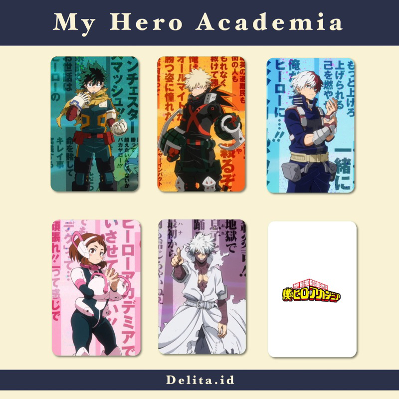 Photocard Anime My hero academia Bnha photocard bakugo midoriya ...