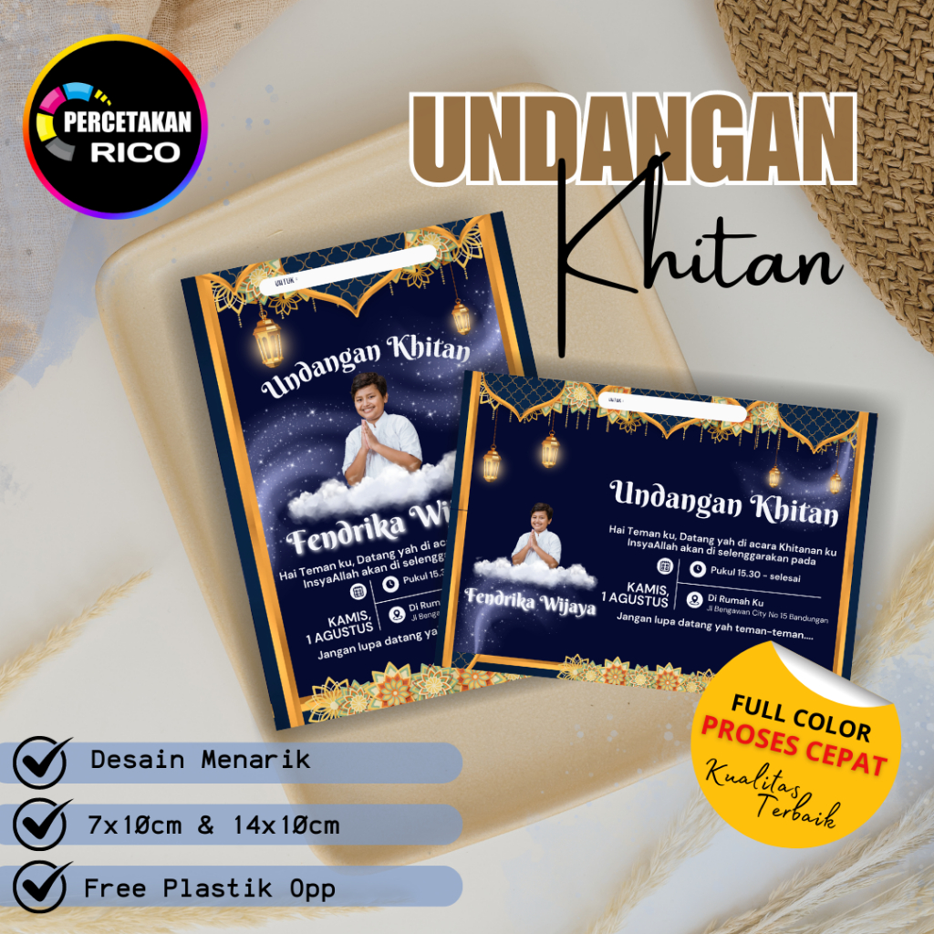 Circumcision / CIRCUMCISION INVITATION + FREE PLASTIC / CONTAINS 20 PCS ...