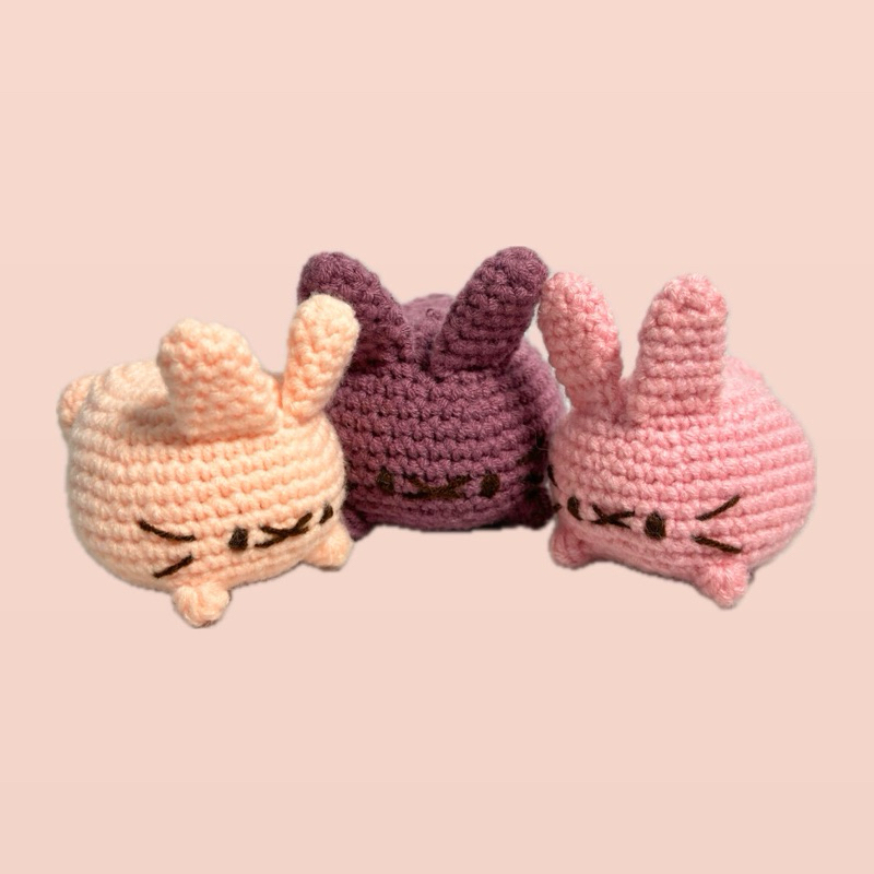 GANTUNGAN Cute Mochi Rabbit Knitting Hanger / Cute Mochi Bunny ...