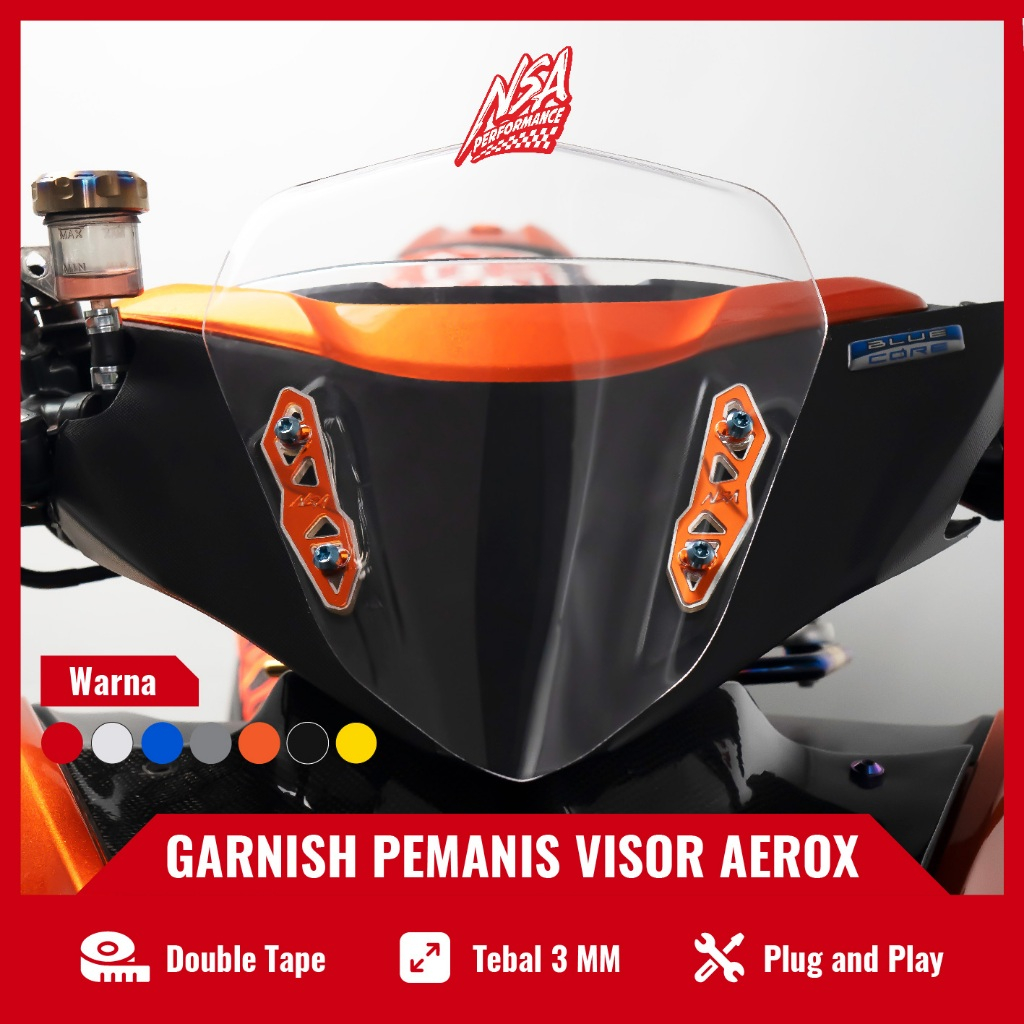 NSA Garnish Visor Aerox Old Aerox New Bracket Windshield Aerox ...