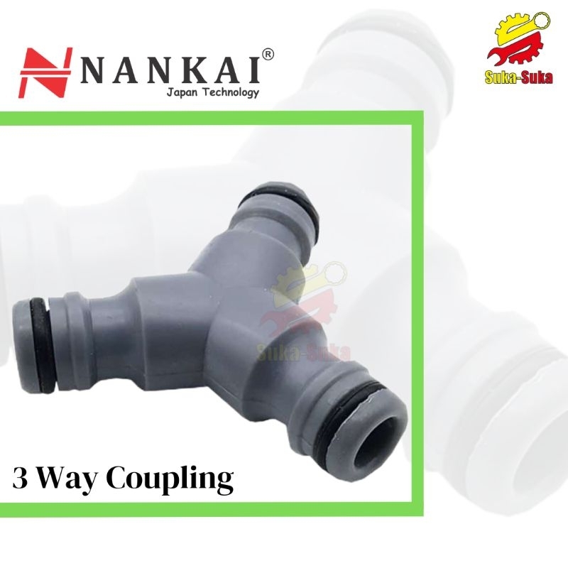 Nankai 3 Way Coupling Tap Adapter / 3 Prong Hose Connector | Shopee ...