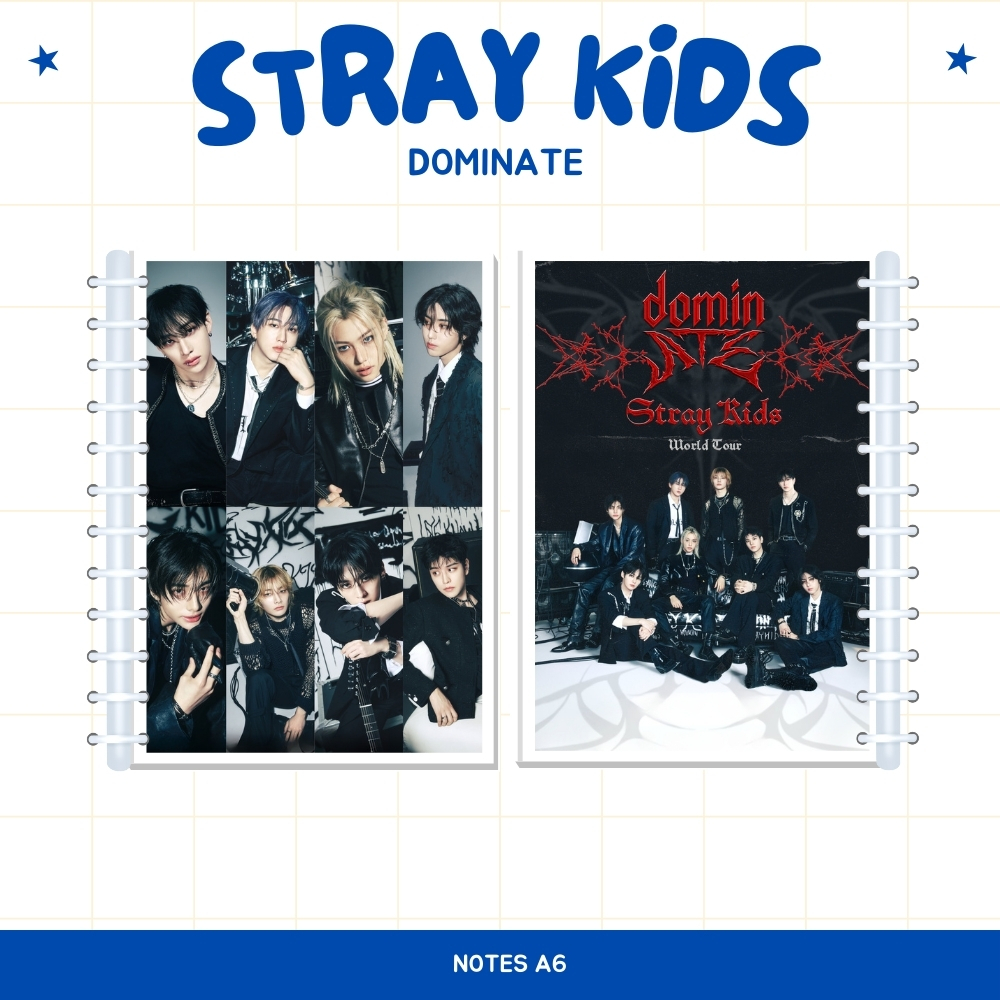 A6 NOTES STRAY KIDS DOMINATE (40 HVS Contents+2-Sided Lamination COVER ...