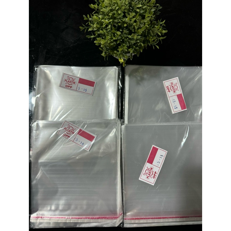 Opp plastic 15x15 + 24 micron thick glue (1 pack contains 100) | Shopee ...