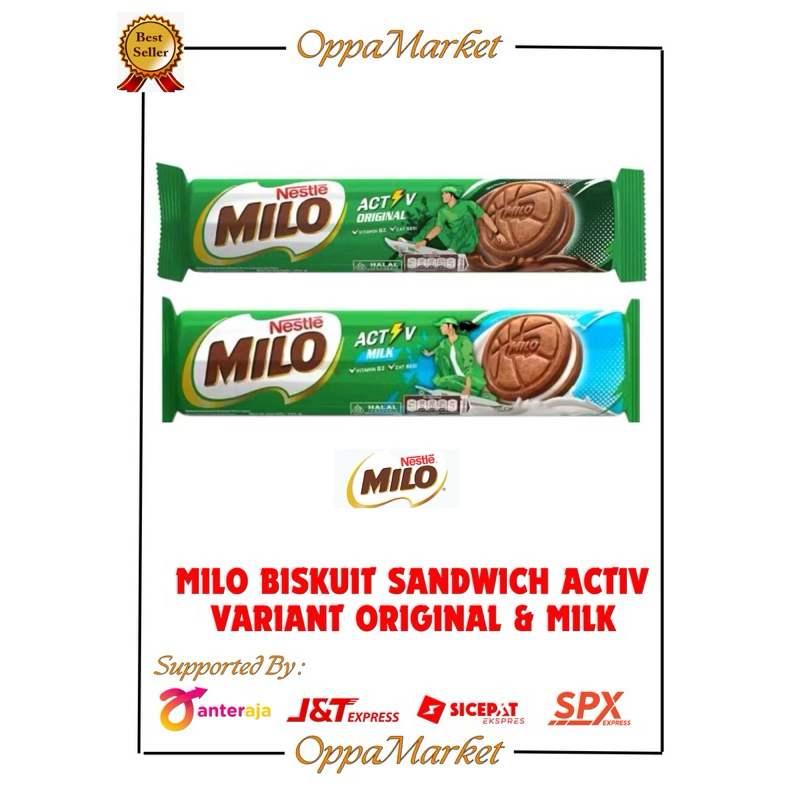 Milo BISCUIT SANDWICH ACTIV ORIGINAL & MILK 104G | Shopee Singapore