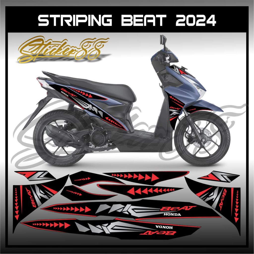 Striping New BEAT Fi 2024 Latest SMART KEY - BEAT Variation Sticker ...