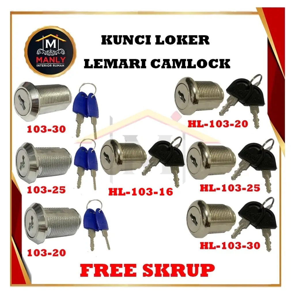HL Cam Lock Camlock Hl103 Latch Locker Lock/Locker/ Wardrobe/Panel Box ...