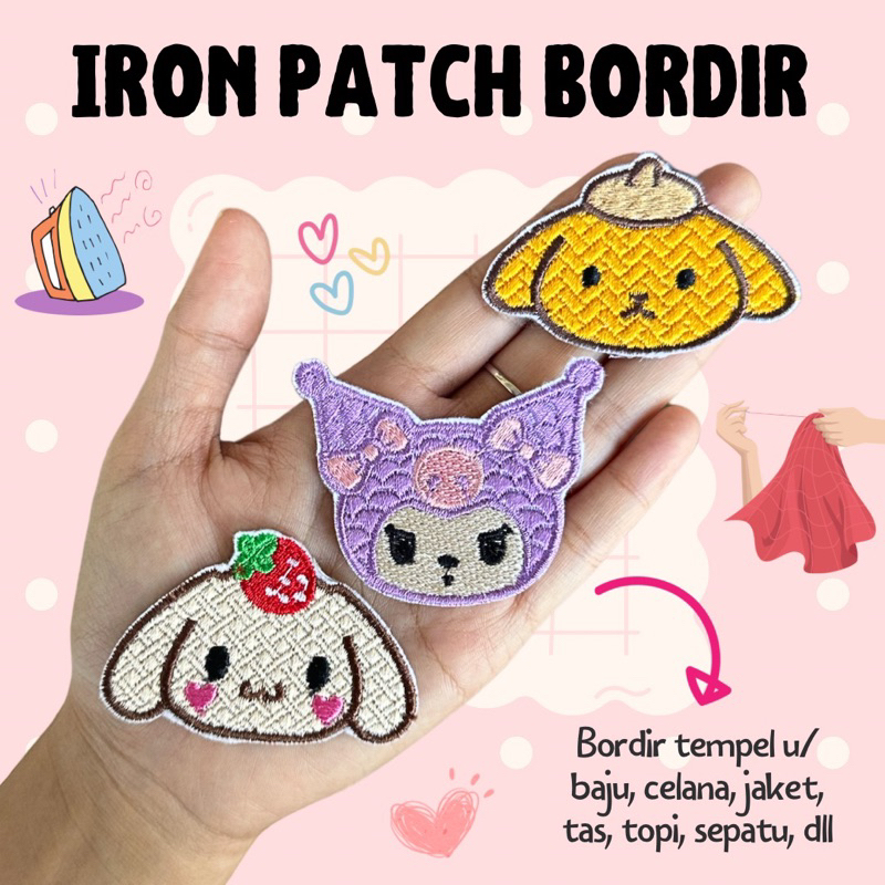 (CAN Iron/stitching) SANRIO EMBROIDERED Iron Patches KUROMI CHINA Embroidered Patches | Shopee ...