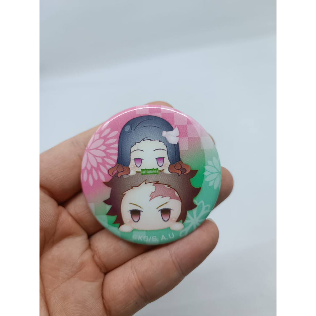 Demon Slayer Can Badge 55mm Tanjiro Nezuko Kamado Pin Kimetsu no Yaiba ...