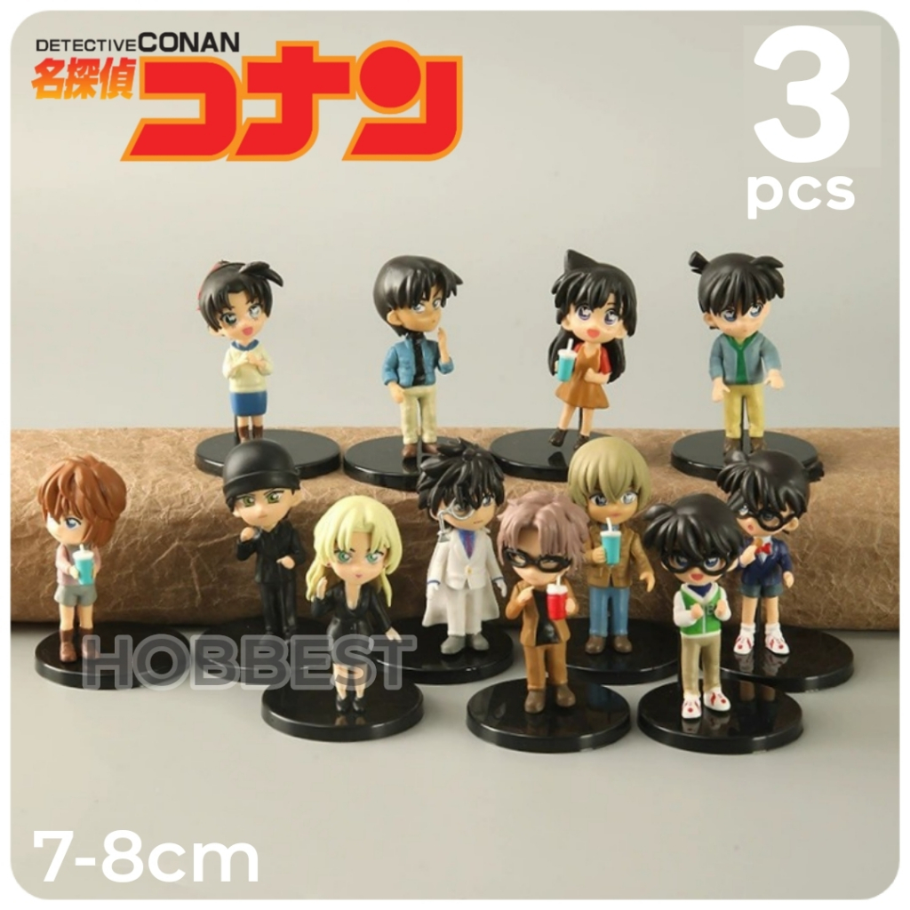 Action Figure DETECTIVE CONAN set Of 3pcs - Miniature Cake Topper ...