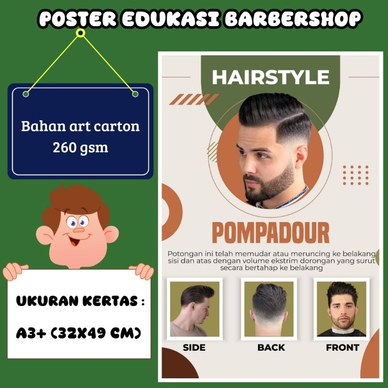 Barbershop Educational poster Barber poster Haircut poster Customer ...