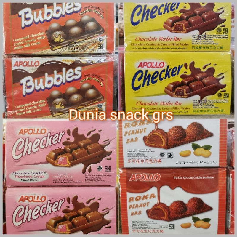 Apollo wafer bar contains 24 and 12 pcs chocolate strawberry peanut ...