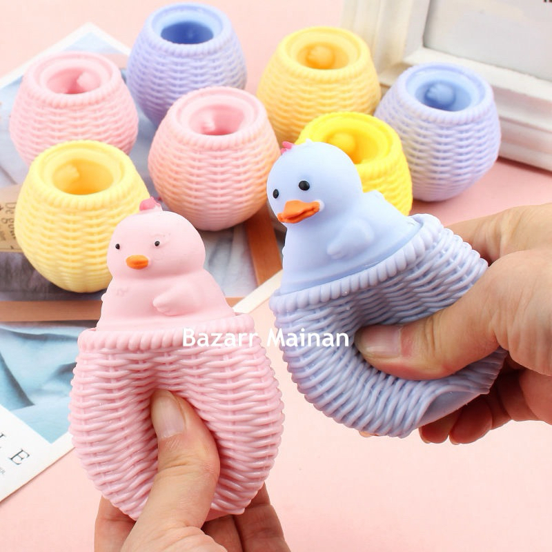 Pop it Squishy Pop Up Rubber Toys Children's Silicone Toys / Cute Duck ...