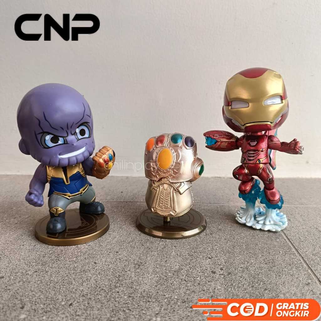 Action Figure Iron Man Thanos Infinity Gauntlet Doll Display Superhero ...