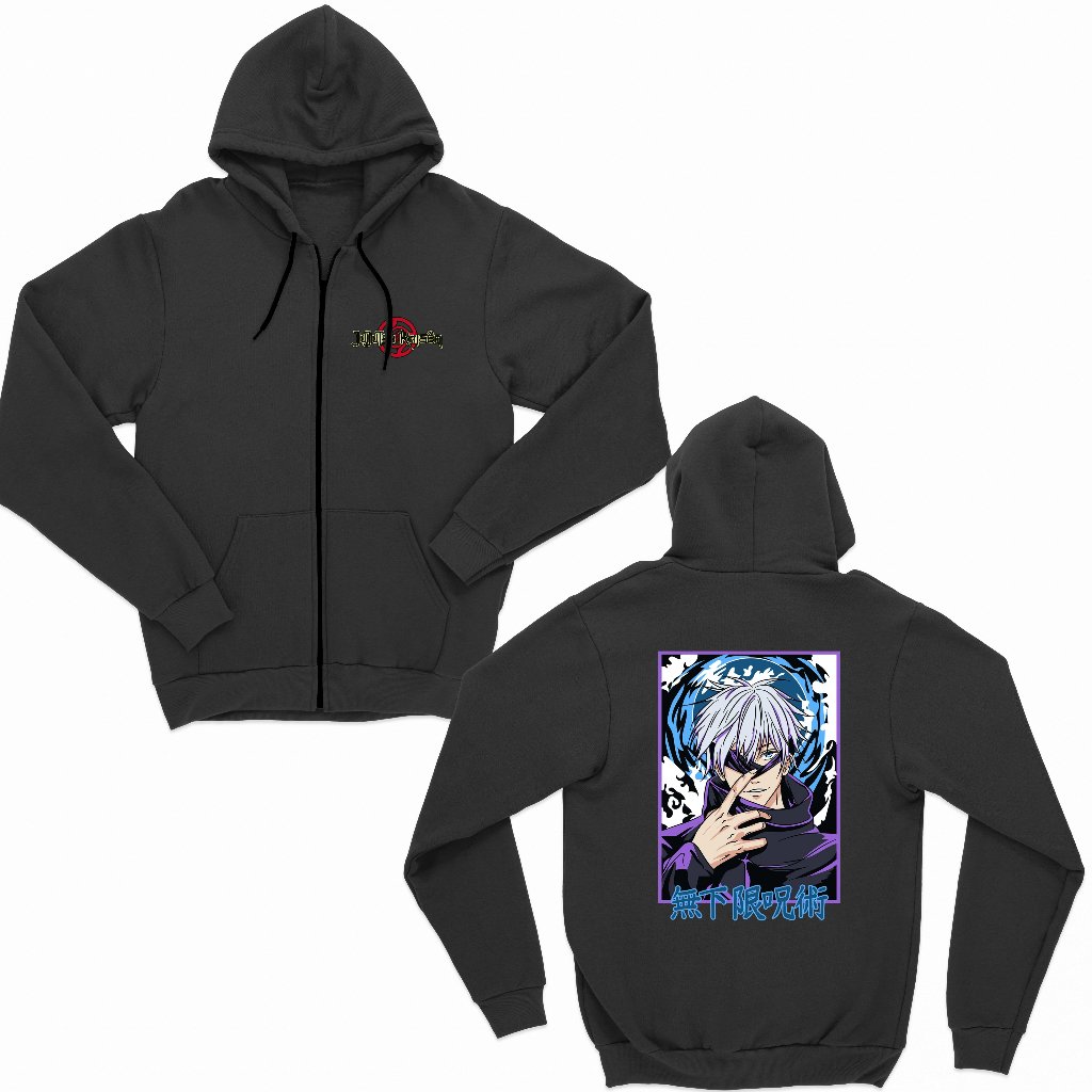 Zipper ANIME JUJUTSU KAISEN GOJO SATORU V2 JACKET BIG SIZE JUMBO ...