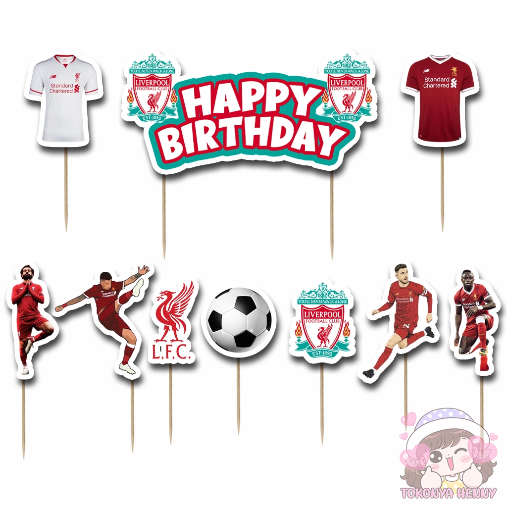 Liverpool Football SOCCER BALL Birthday Cake Topper | Shopee Singapore