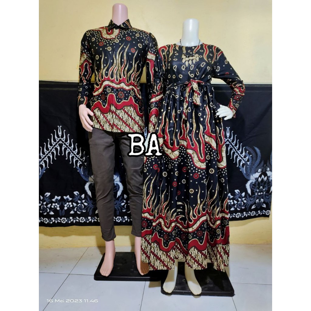 KATUN Munada batik Harmonious Couple Dondar and jumbo Gamis for husband ...