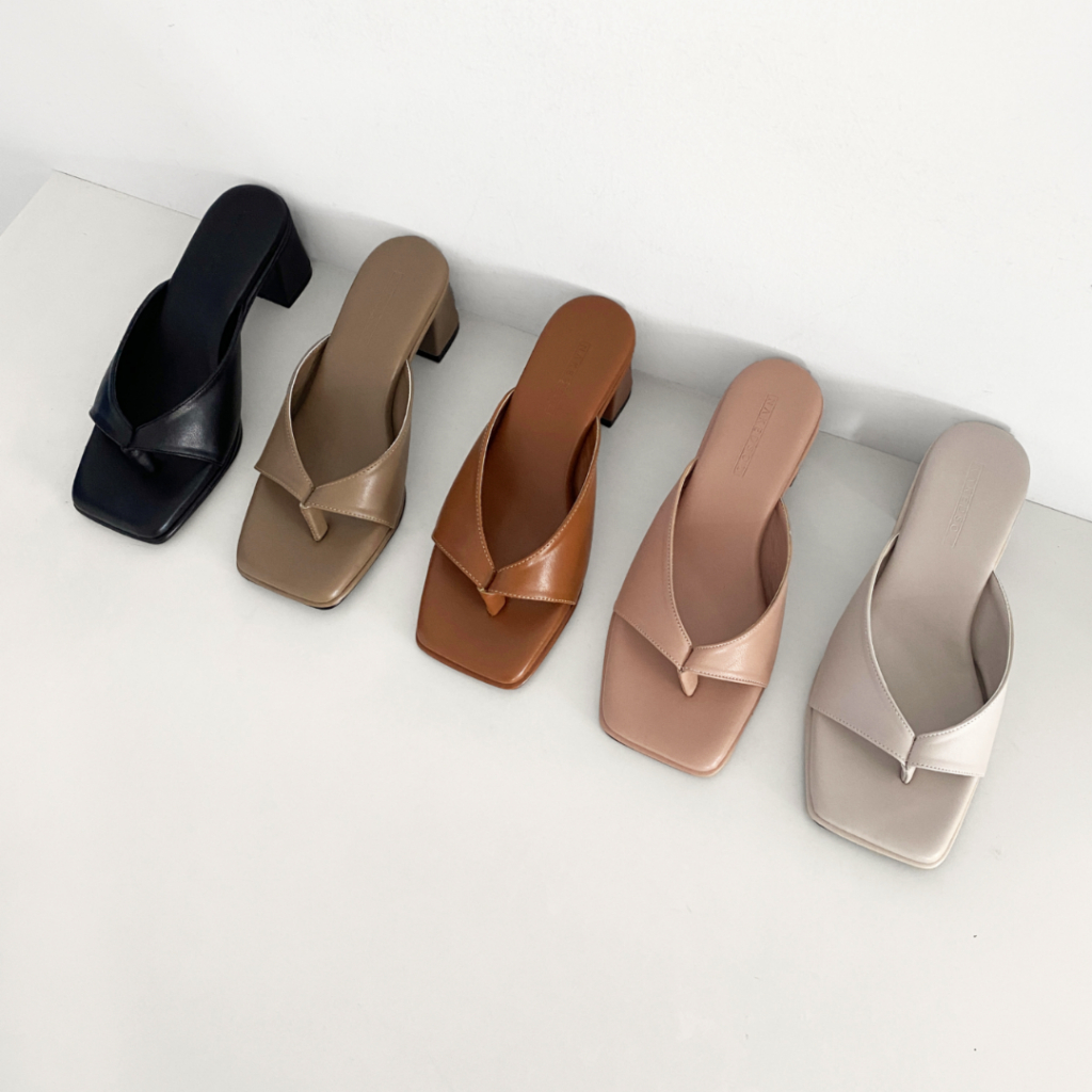 Nakedsol Pam Heels New Color (Black, Coffee, Tan, Rose, Bone) | Women's ...