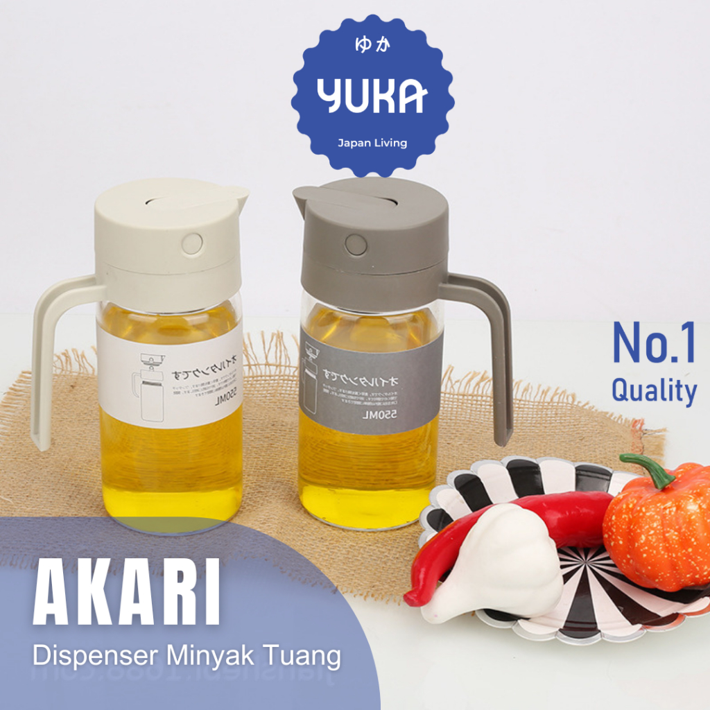 【YUKA】AKARI Minimalist Olive Oil Sesame Pour Dispenser Transparent ...