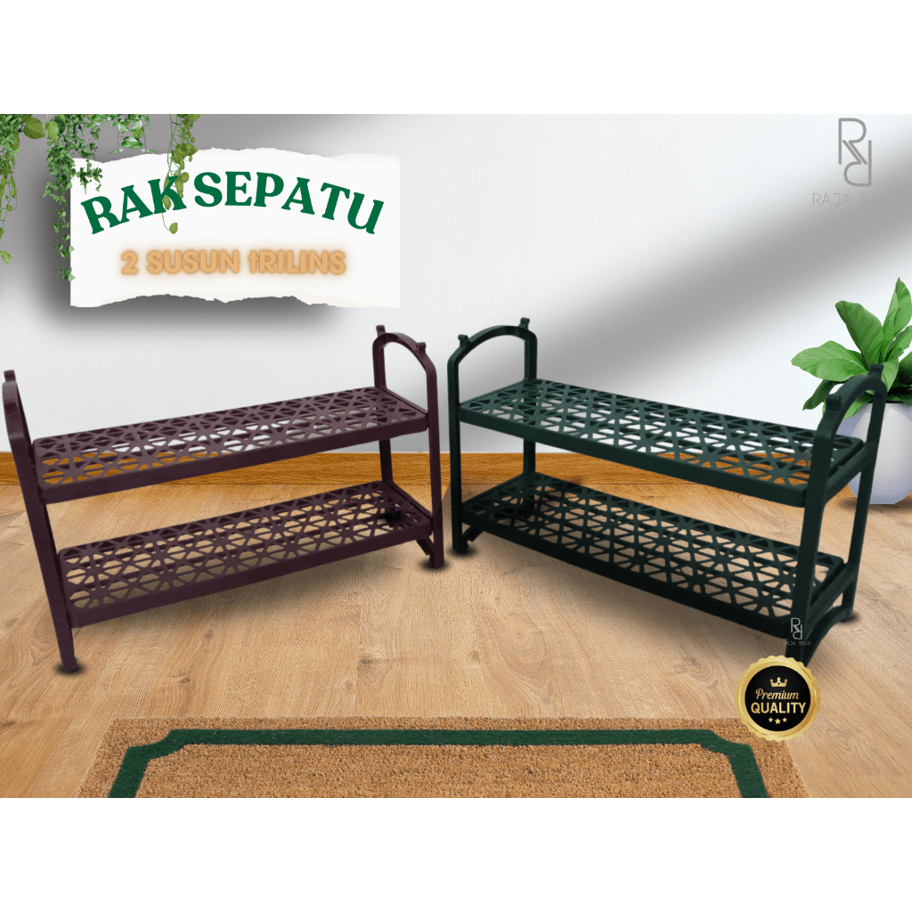 2-LAYER SHOE RACK - Stackable and Versatile Plastic Sturdy Shoe Rack ...