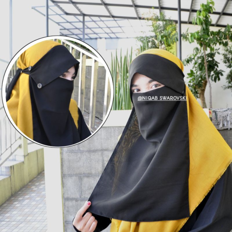 Milaya Niqab Veil Niqab Button Bangs Milaya Niqab Button Bangs 30 ...