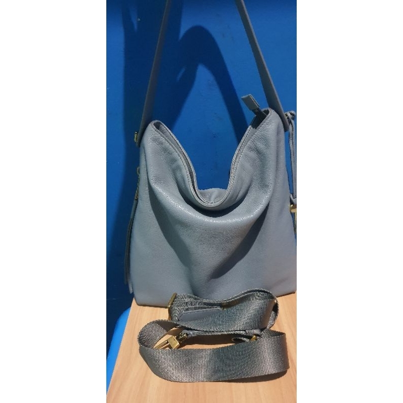 Foss*l maya hobo soft blue bag | Shopee Singapore