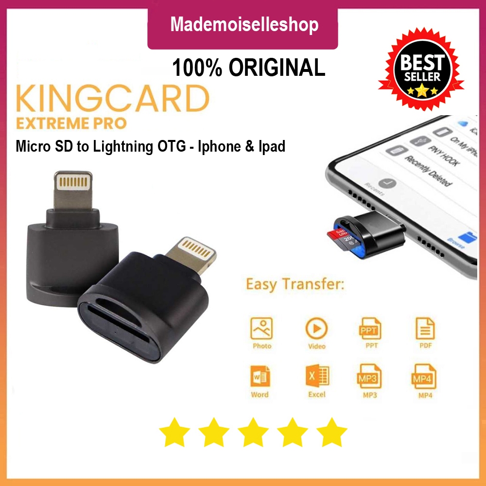 Kingcard mini card reader OTG - Micro SD to Lightning Lighting IPhone ...