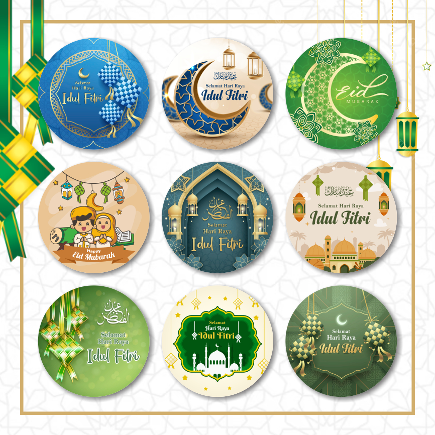 Label Stickers (5cm) 50pcs/EID Stickers/EID MUBARAK/Cookie Label ...