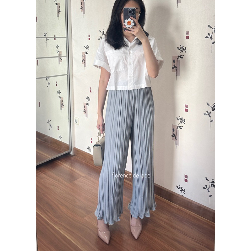 Aileen PLEATED CULOTTE / WAVY BB Loose Highwaist Pleats Long Pleats ...