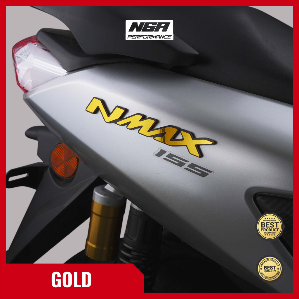 NSA NMAX EMBLEM 3D JAPANESE NMAX LOGO 2PCS MOTORCYCLE EMBLEM RAISED ...