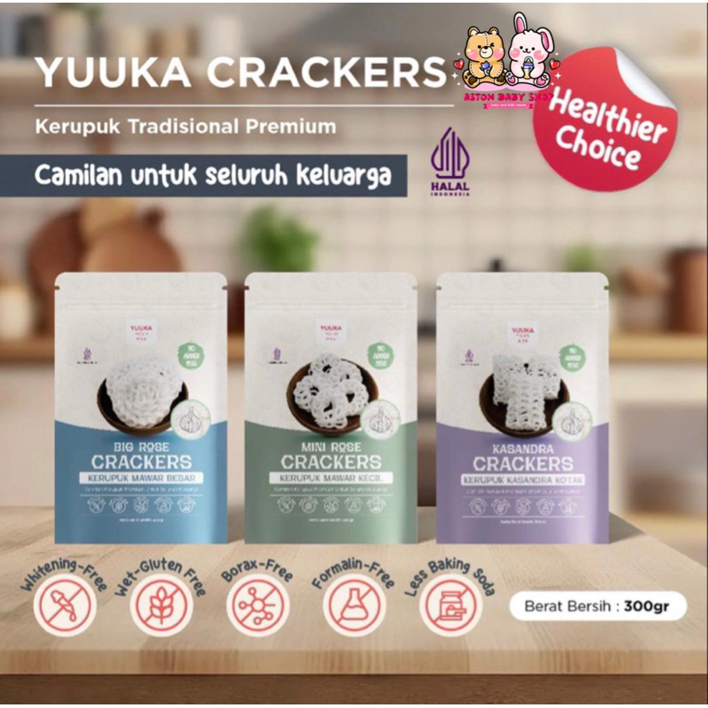 MAWAR PUTIH Yuuka White Rose Crackers 300gr Yuuka Crackers White Chips ...