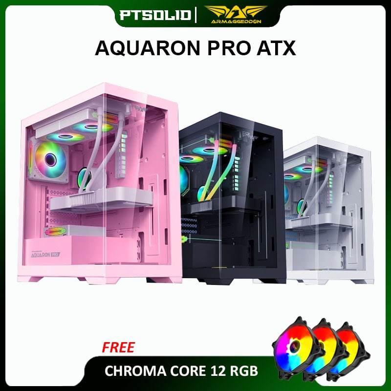 Armaggeddon Aquaron Pro ATX Gaming Case - Front & Side Panel | Shopee ...