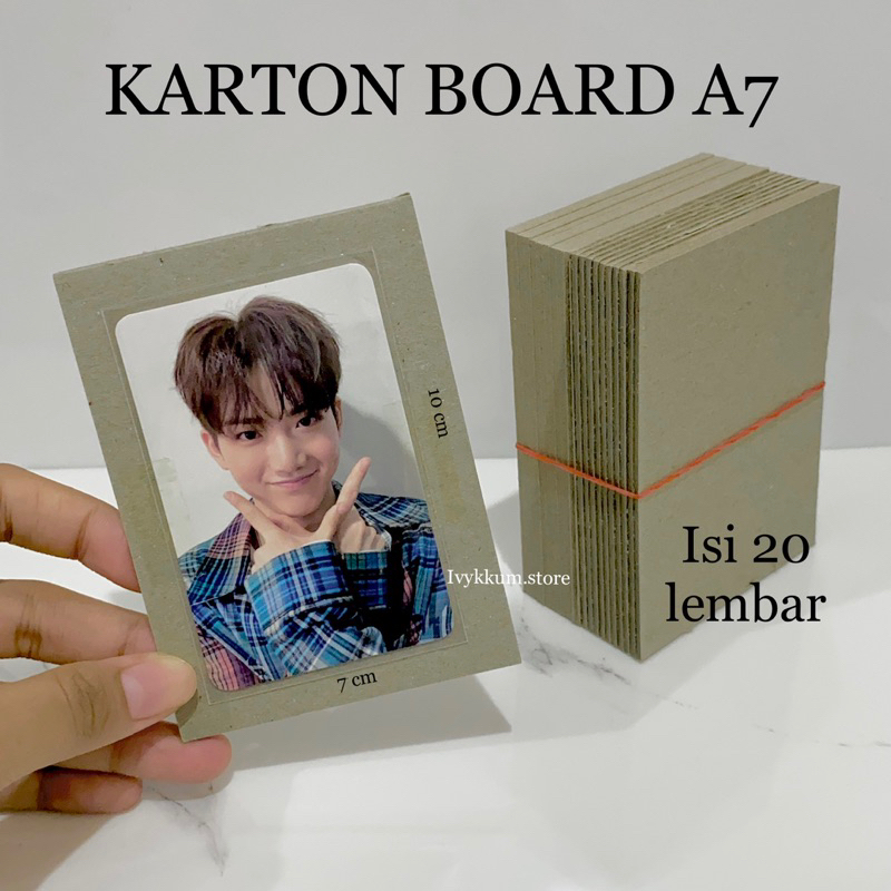[Contents 20 Sheets] Cardboard Gray Board Packing Photocard 2mm A7 ...
