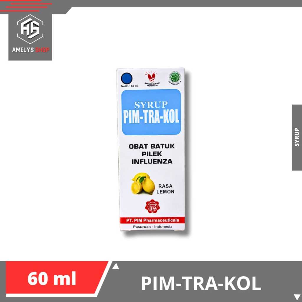 Pim-tra-kol Lemon & Cherry Flavored Syrup 60 ml | Shopee Singapore