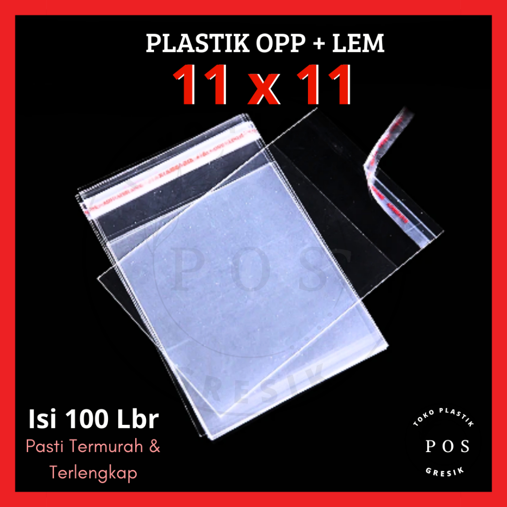 11 X 11 OPP GLASS PLASTIC GLUE DVD, Bakery, invitations, bread ...