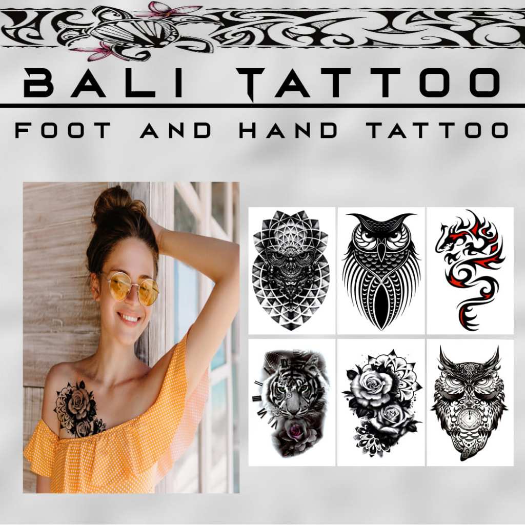 (Bali Tattoo Creative) temporary Tattoo Mechanic tribal totem lotus ...