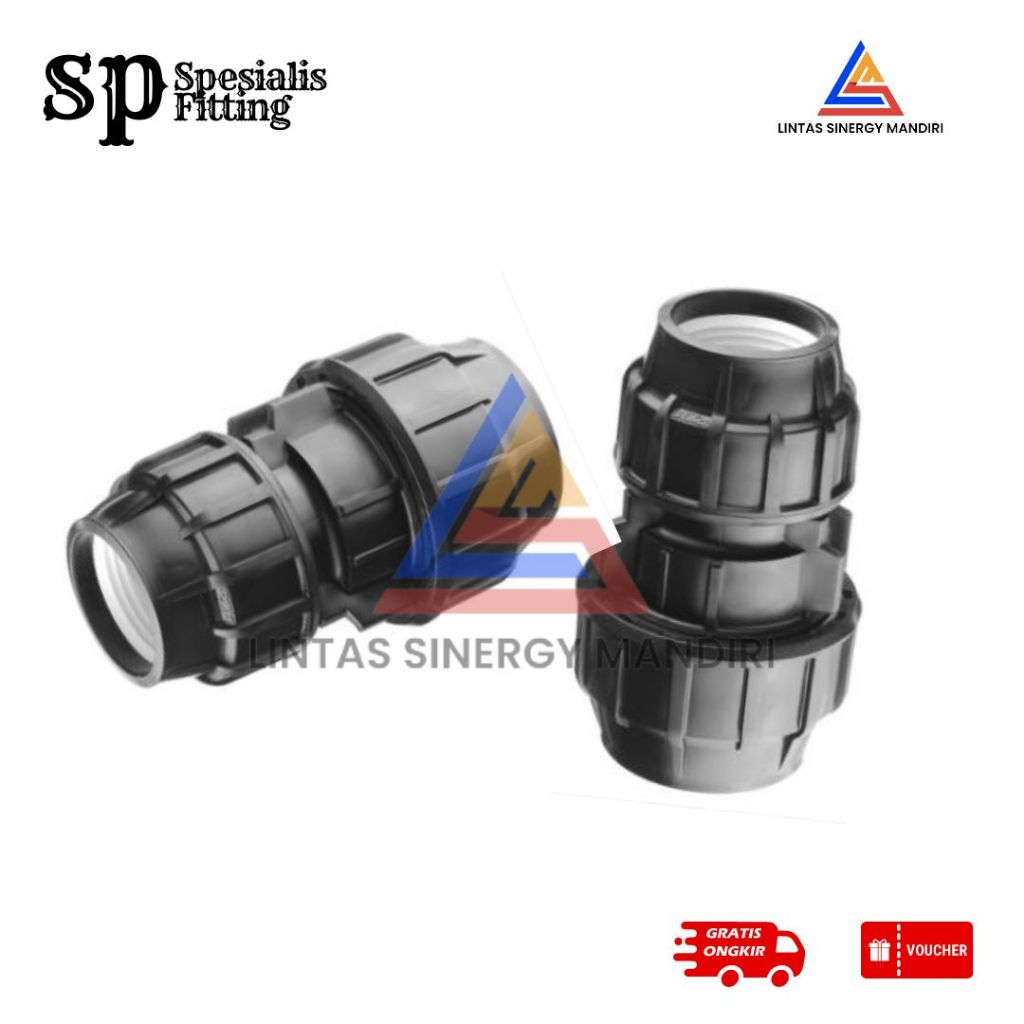 Hdpe Compression Reducing Socket Fitting 40 MM X 25 MM (1-1/4" X 3/4 ...