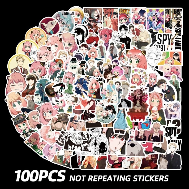 100pcs Spy x Family Loid Anya Forger Stickers Waterproof HP Laptop ...