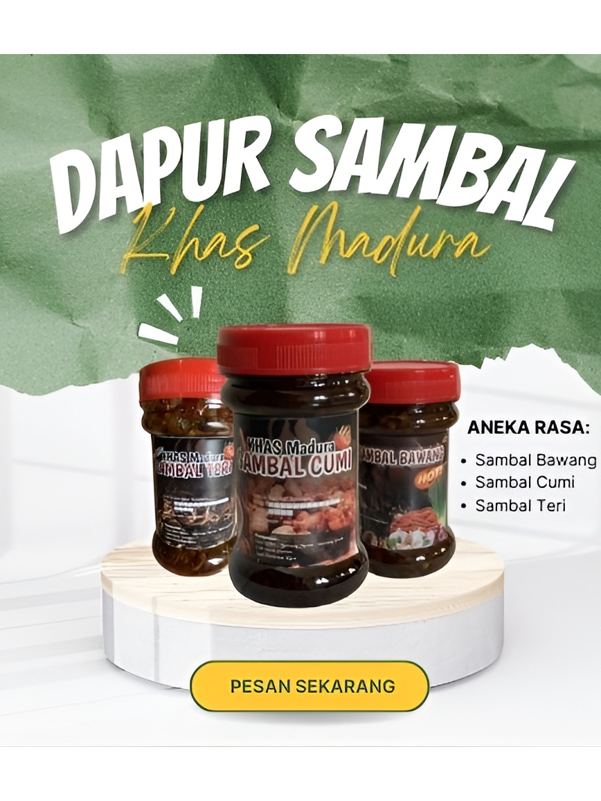 Madura Special Spicy Sambal - Sambal Anchovy/Sambal Onion/Sambal Squid ...