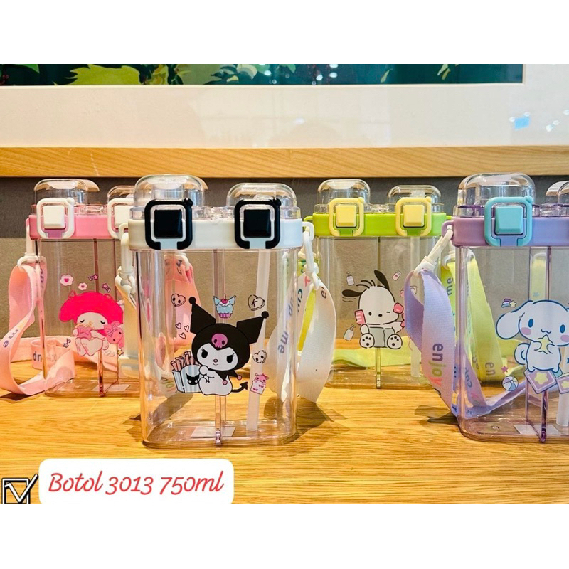 Lrms SANRIO Drinking Bottle 2 Dividers 2 in 1 How to Drink Free ...