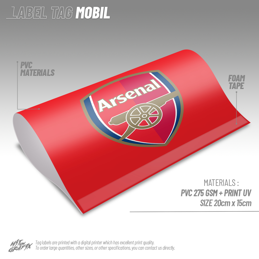 Arsenal Car Tag Labels Variations Of Luggage Door Covers Lego Car ...