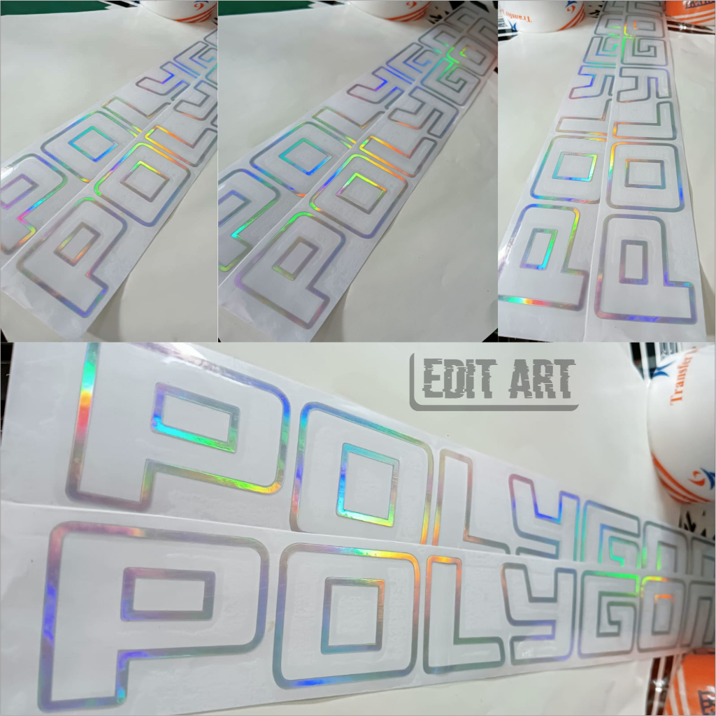 Polygon Helios Font Outline Decal Roadbike MTB Downtube Bicycle Sticker ...