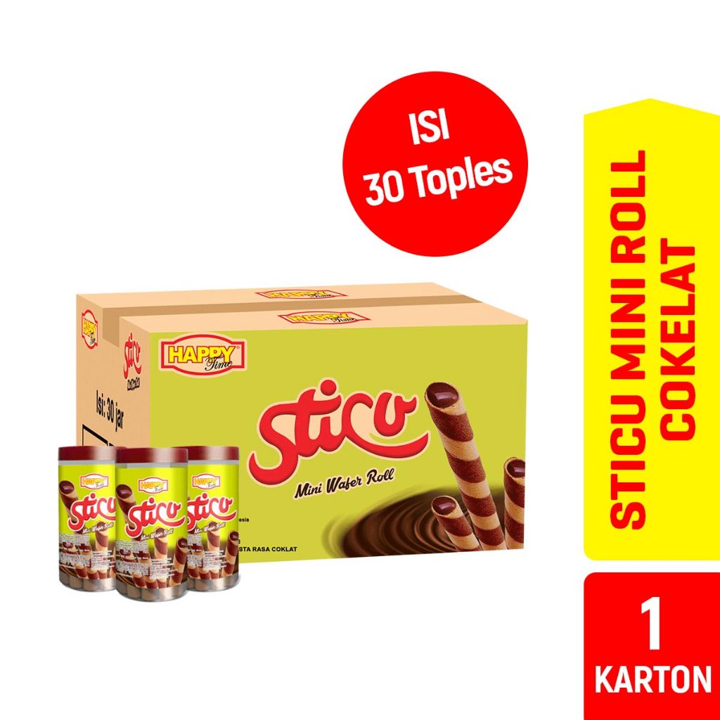 Happy Time Astor Sticu Wafer Mini Roll Chocolate (1 Carton contains 30 ...