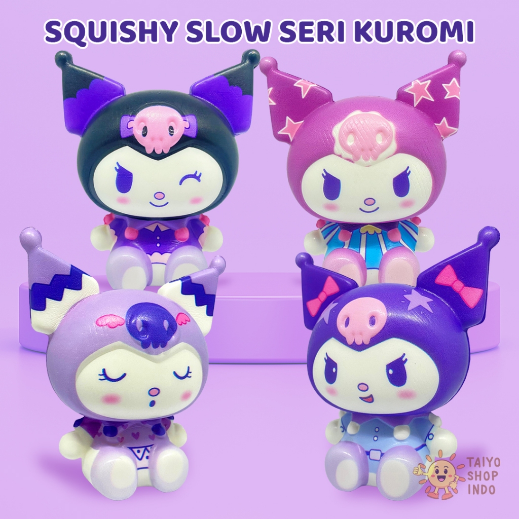 Taiyo Squishy Slow Kuromi Sanrio Character Squisi Squeeze Decompression ...